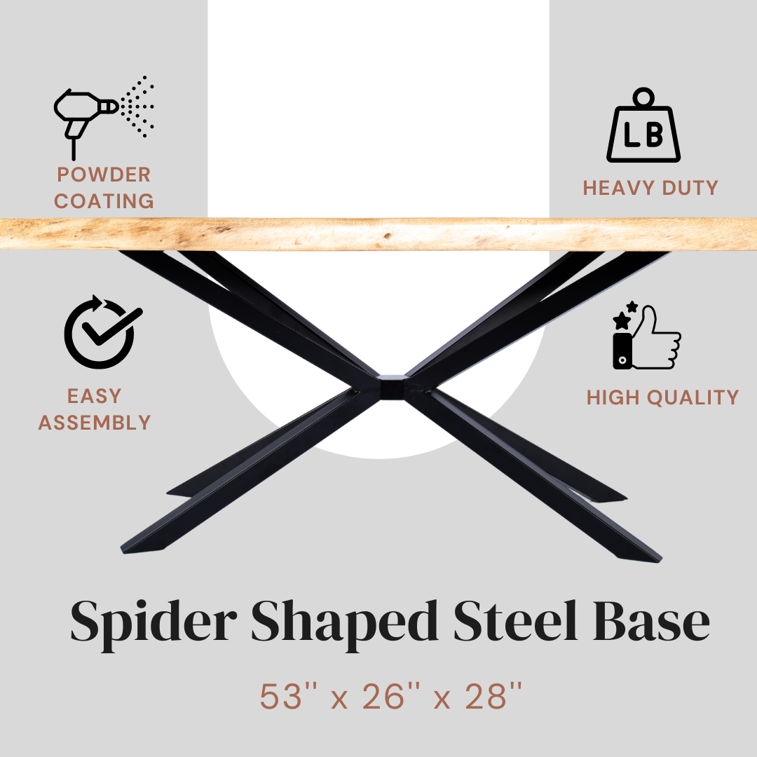 Spider Shaped Heavy Duty Dining Table Legs Black